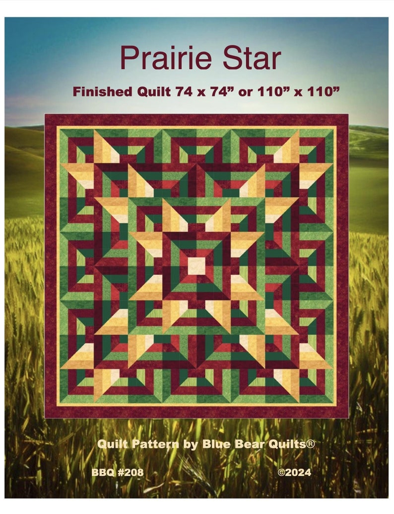 Prairie Star Quilt Pattern- Digital Download - Etsy