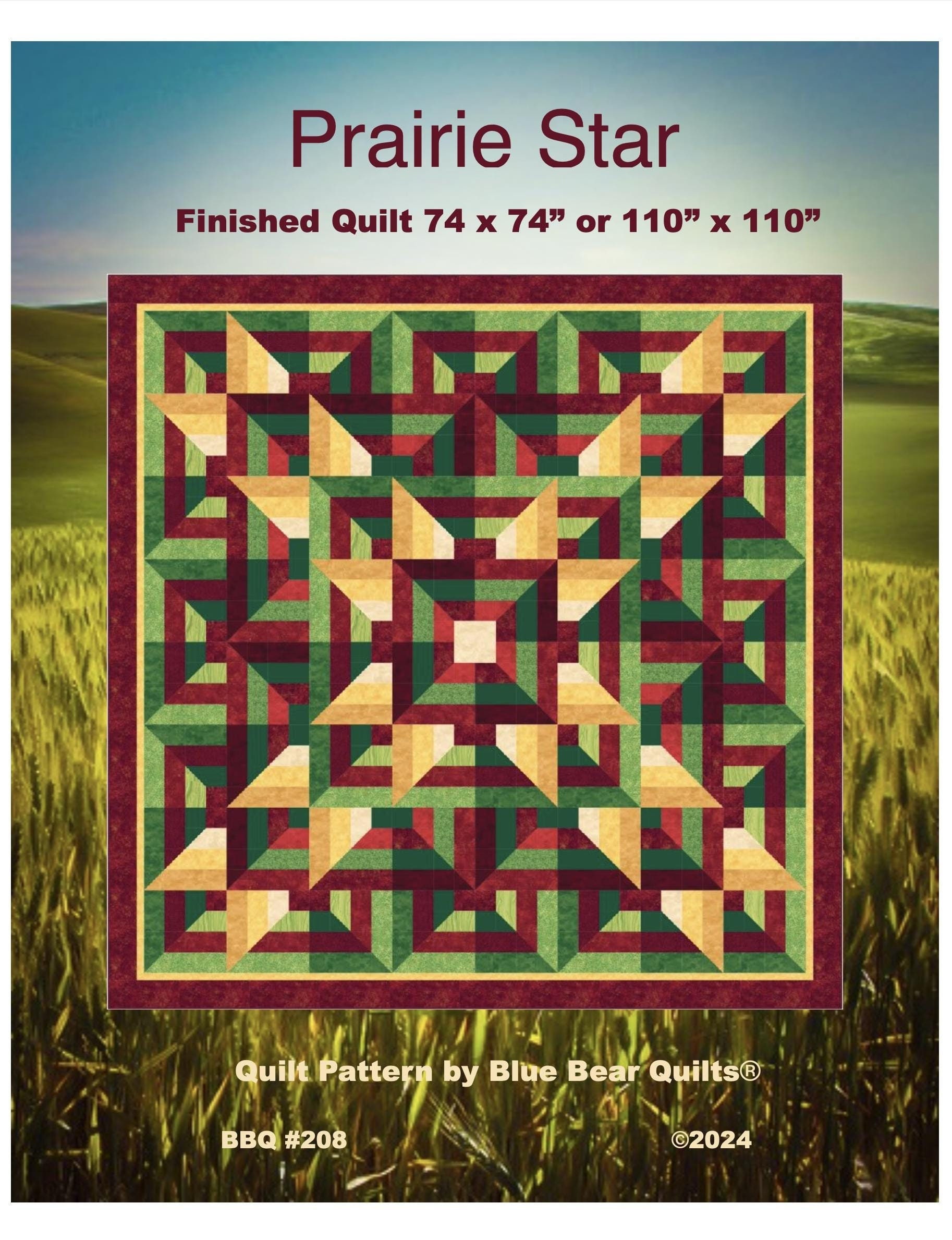 Prairie Star Quilt Pattern- Digital Download - Etsy