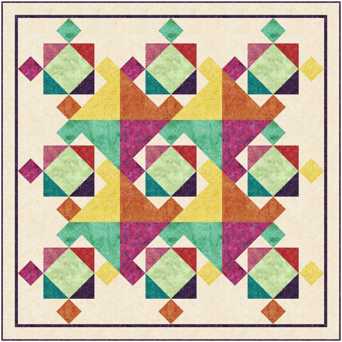 Modern Spin Quilt Pattern Digital Download - Etsy