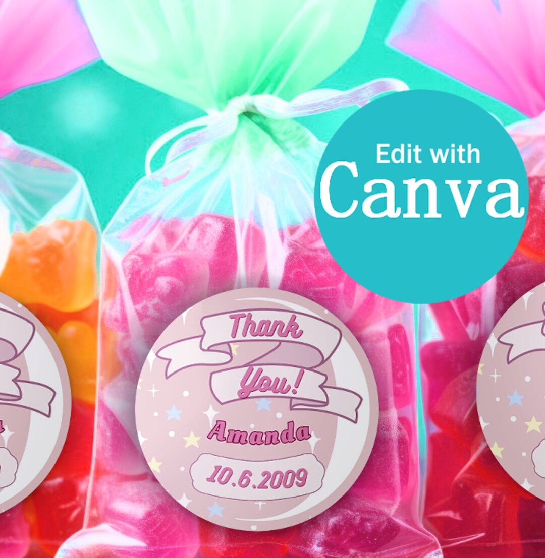 Girls Sleepover Party Favors Stickers Custom Instant Digital - Etsy