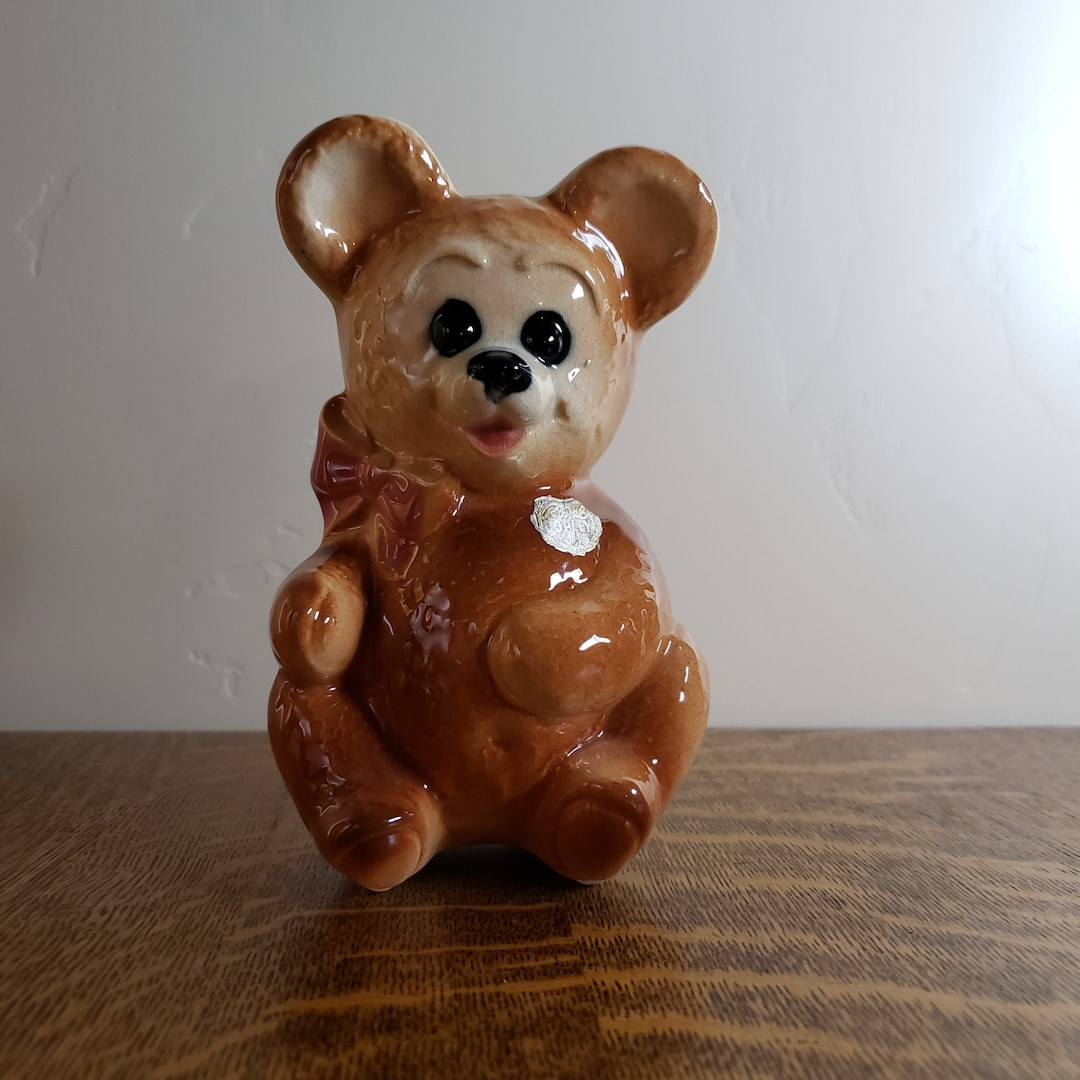 Royal Copley Ceramic Teddy Bear Vase - Etsy