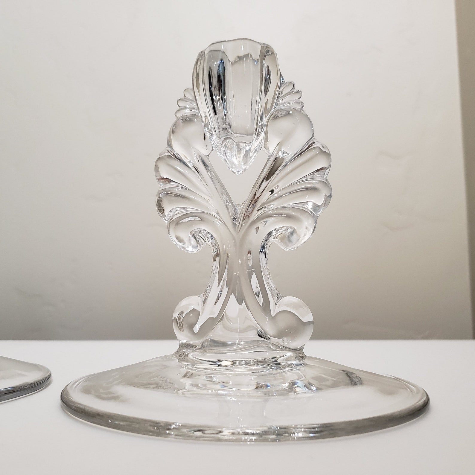 Janice Single Candlestick Set by New Martinsville - Etsy