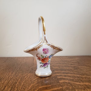 Small Dresden Porcelain Basket - Etsy
