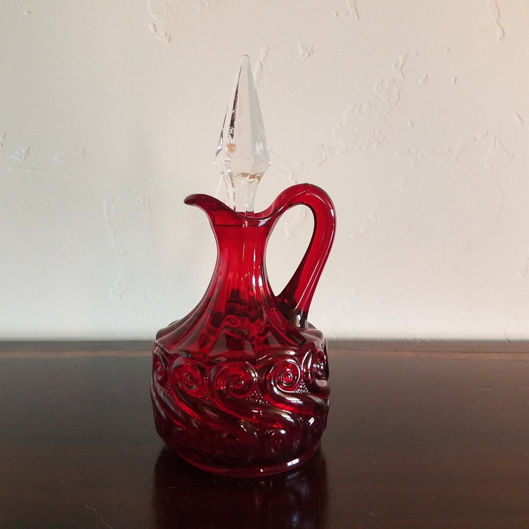 S Repeat Ruby Red Cruet With Crystal Stopper - Etsy