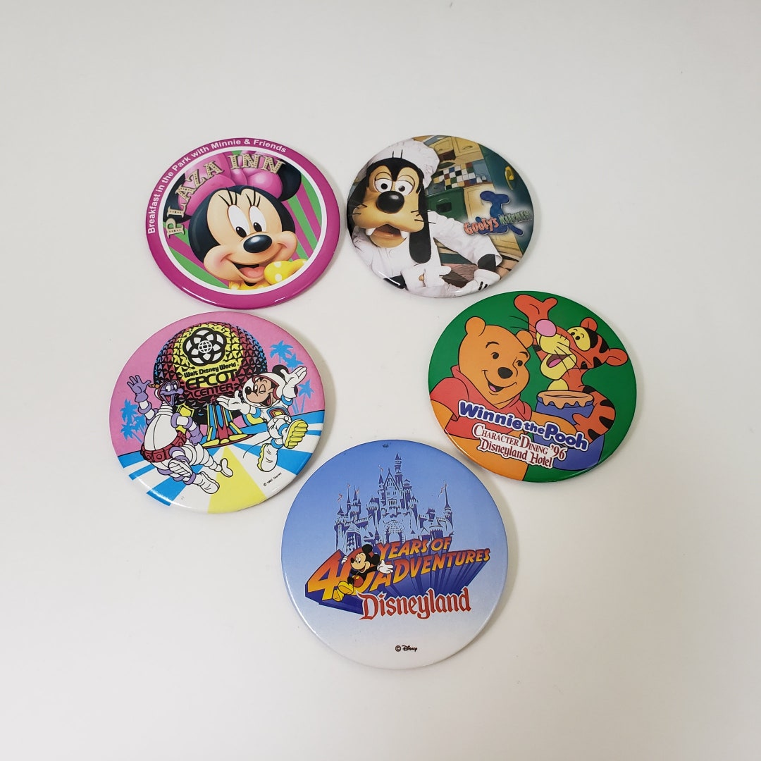 Disneyland & Epcot Center 3 Buttons Set of 5 - Etsy