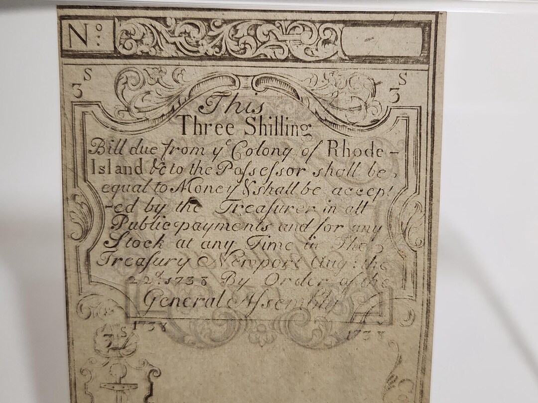 Rhode Island Colonial Note " Reprint" FR#RI-31RP - PMG Graded - Etsy