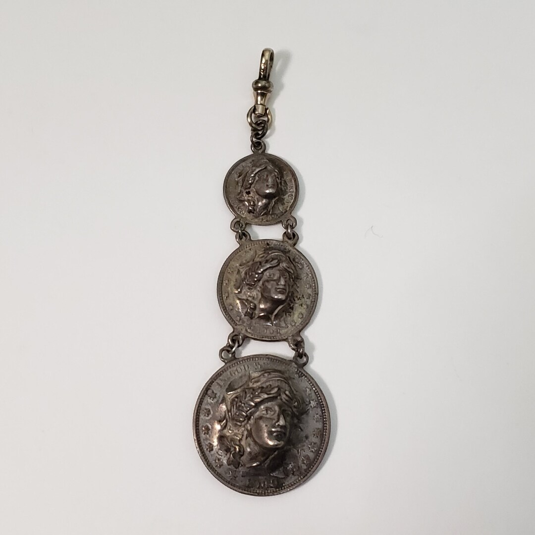 Antique 1909 Barber Coin Pop Out Fob - Etsy