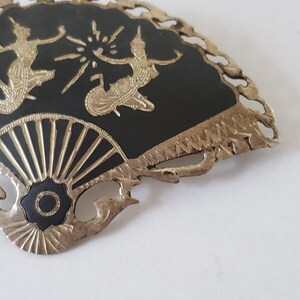 Sterling Silver Siam Fan Brooch - Etsy
