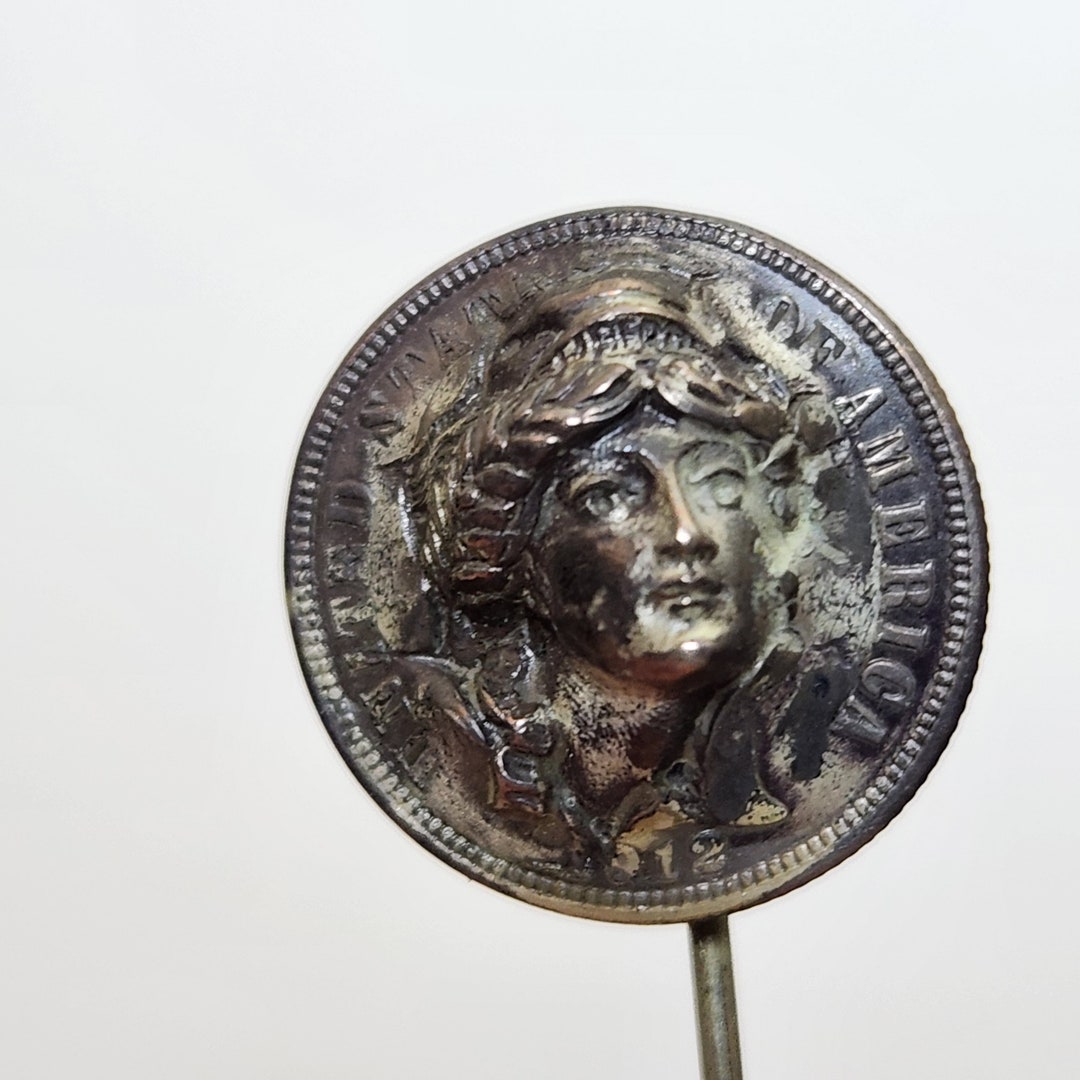 1912 Barber Dime Pop Out Lapel Pin - Collectible Coin Jewelry - Etsy