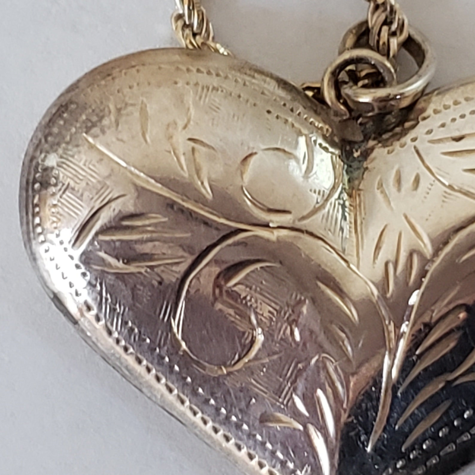 925 Silver Heart Pendant With Sterling Rope Chain - Etsy