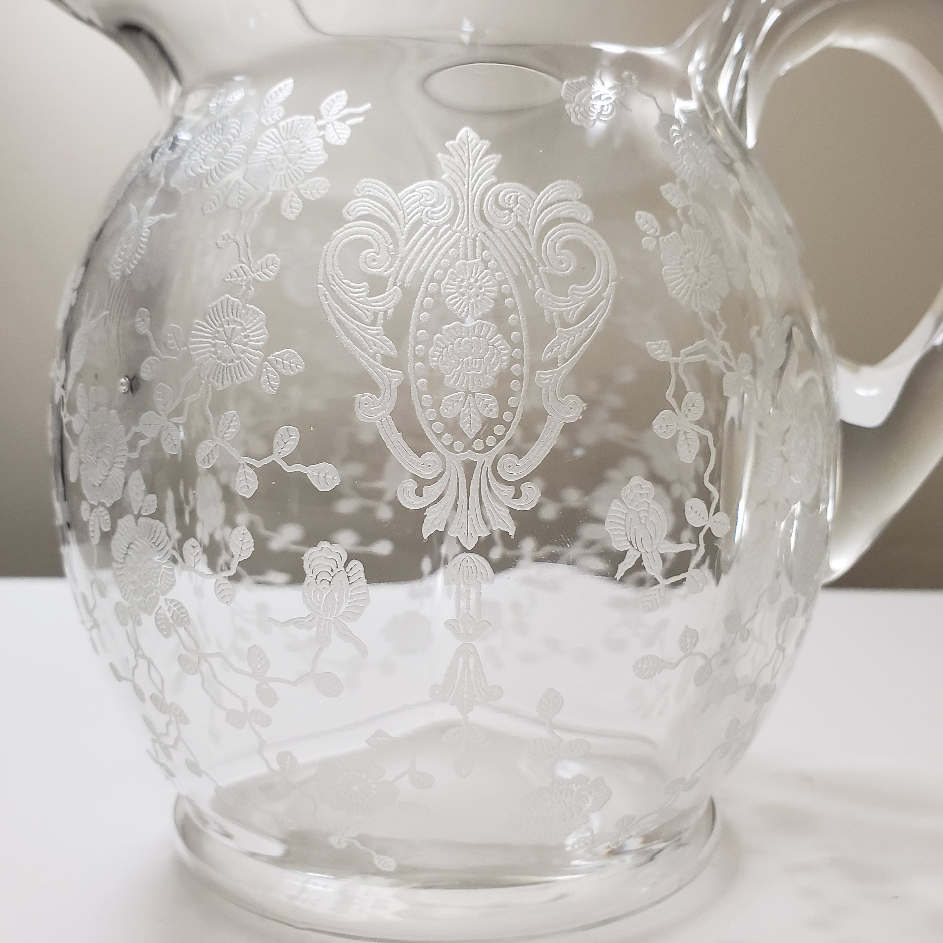 Cambridge Rose Point 6 3900/118 32 Ounce Jug - Etsy