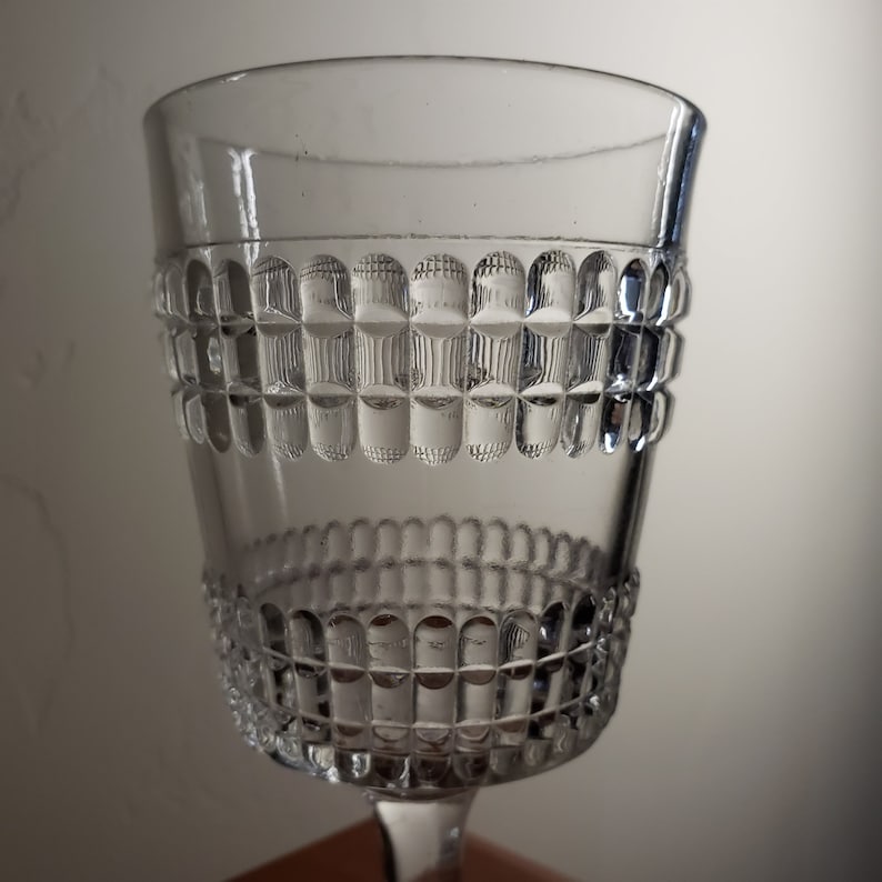 Double Beetle Band EAPG Goblet - Etsy