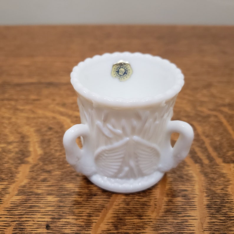 Westmoreland Milk Glass Swan Toothpick - Etsy