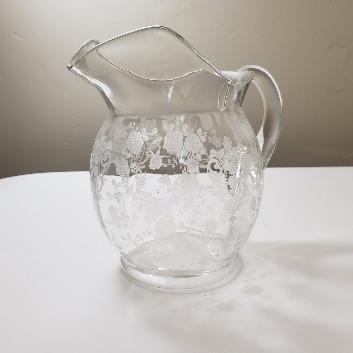 Cambridge Rose Point 6 3900/118 32 Ounce Jug - Etsy