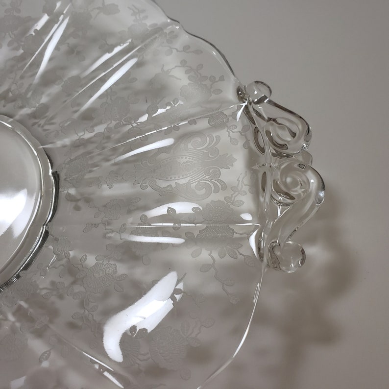 Cambridge Rose Point 13 1/2 3900/35 2 Handled Cake Plate - Etsy