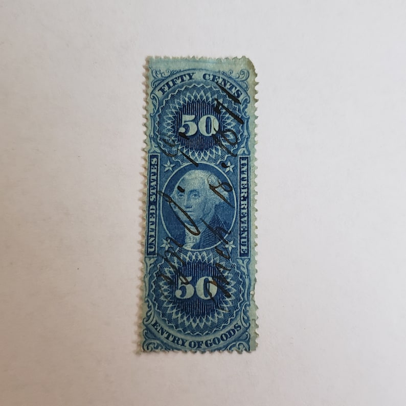 Antique Entry of Goods Revenue Stamp Scott # R55C 1871 Cancellation - Etsy