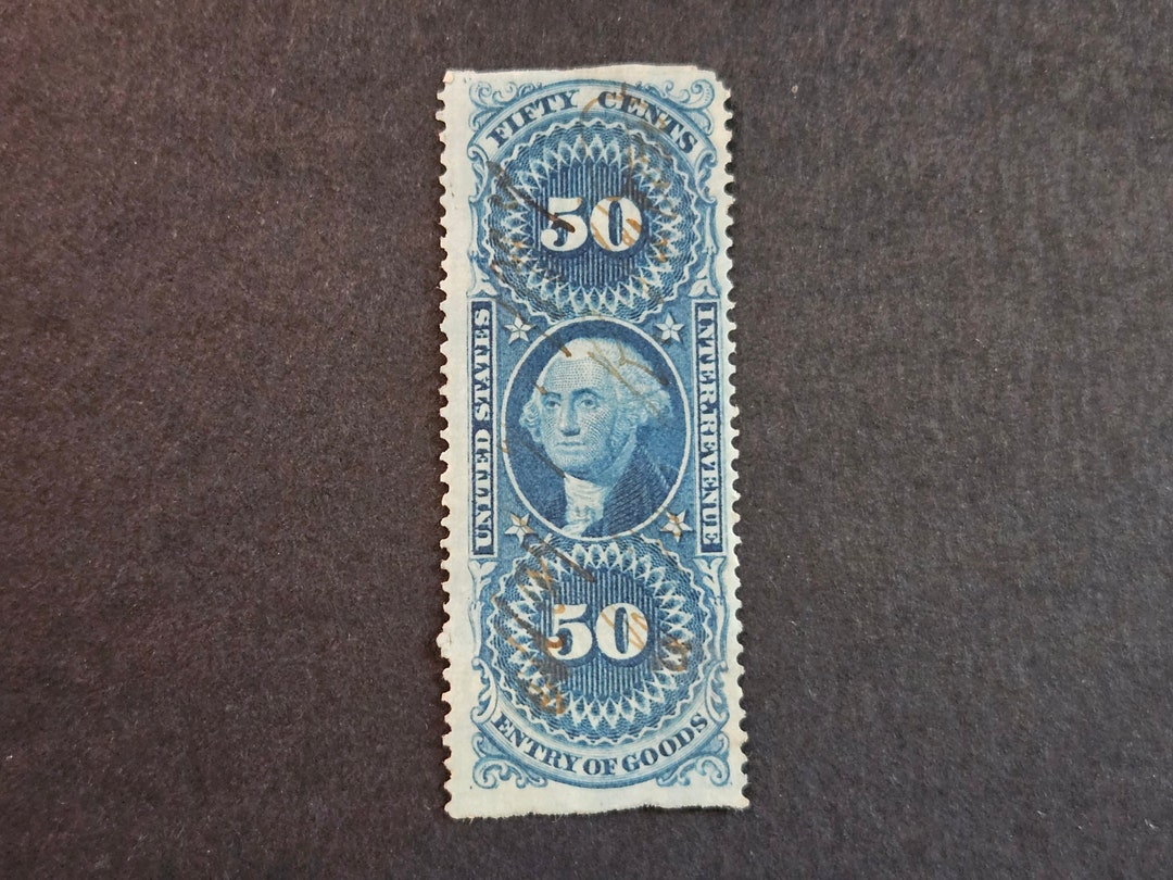 Antique Entry of Goods Revenue Stamp Scott # R55b 1867 Cancellation - Etsy