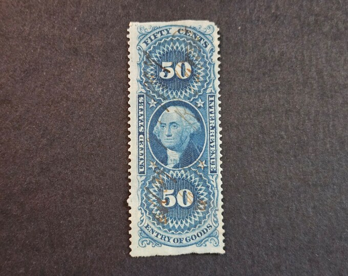 Antique Entry of Goods Revenue Stamp Scott # R55b 1867 Cancellation - Etsy