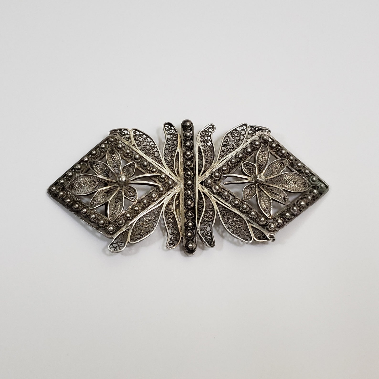 Antique Victorian Silver Decorative Sash Buckle - Etsy