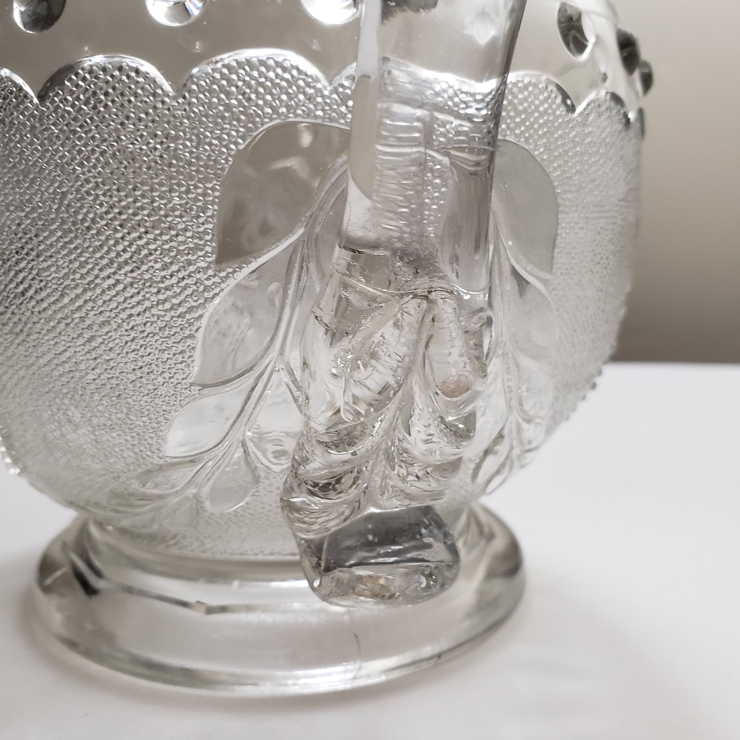 EAPG Stippled Grape Festoon Water Pitcher - Etsy