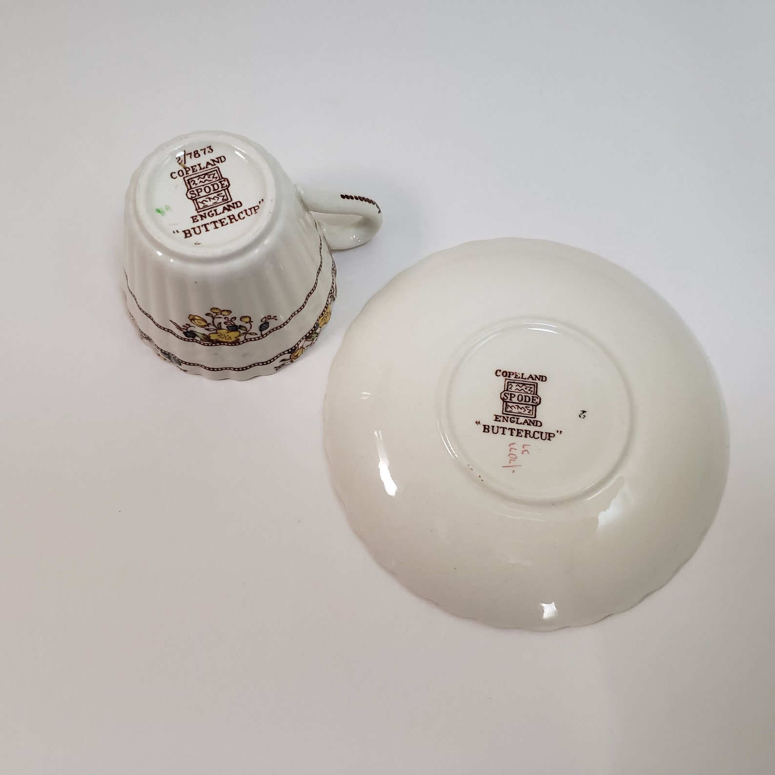 Buttercup Demitasse Flat Cup and Saucer by Spode | Etsy