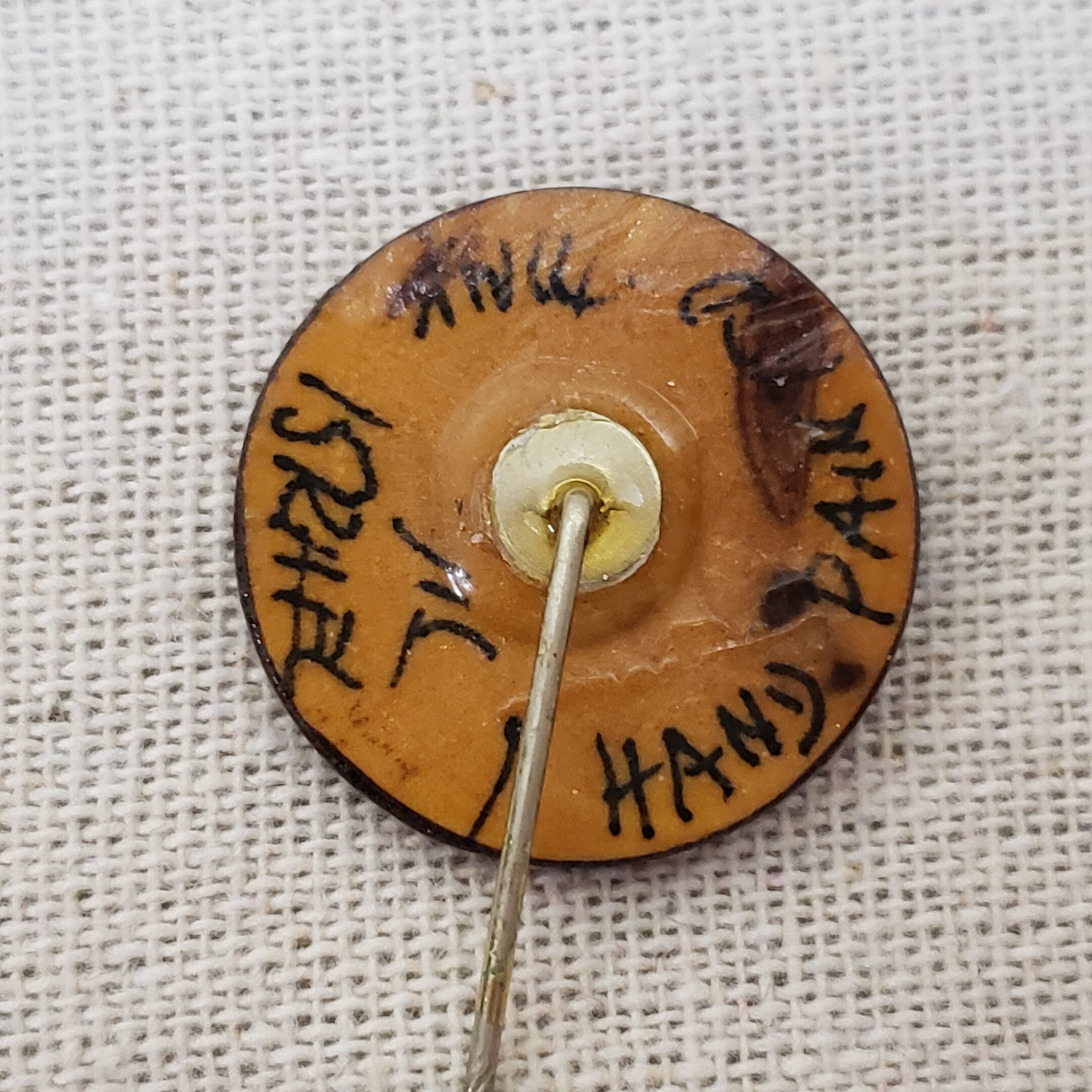 Hand Painted Button Lapel Stick Pin - Etsy