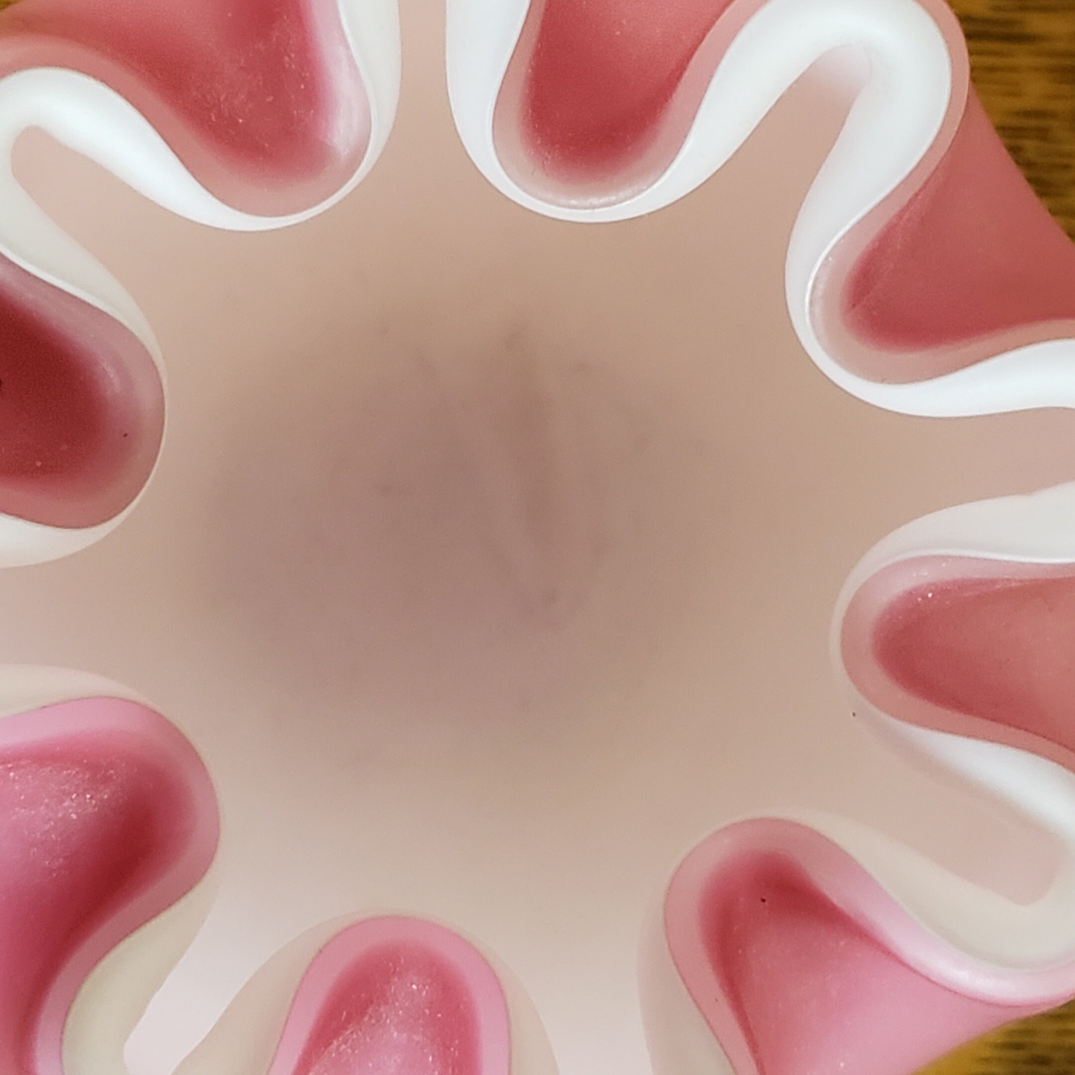 Pink Satin Cased Glass Cupped Rose Bowl - Etsy