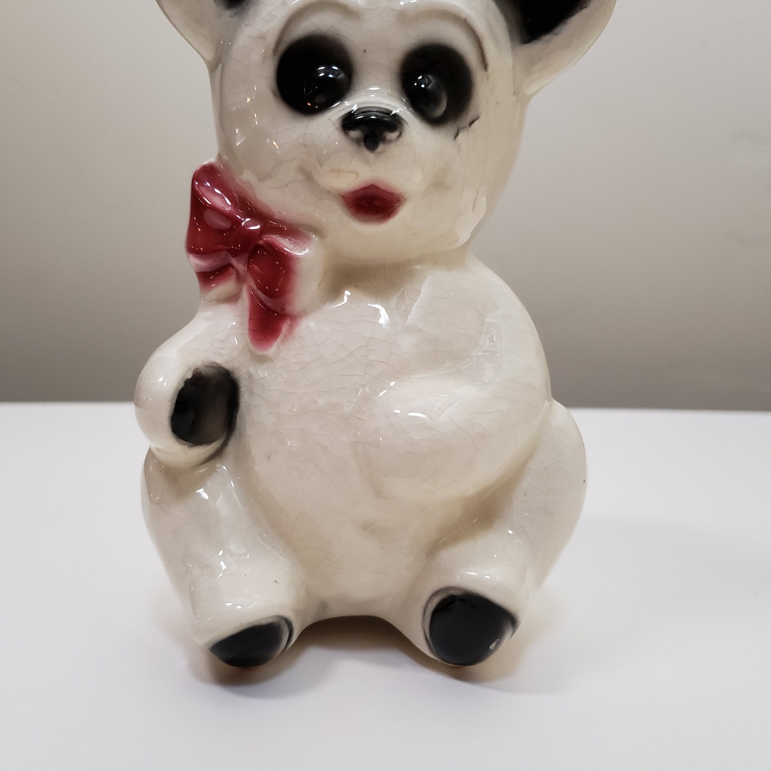 Royal Copley Ceramic White Teddy Bear Vase - Etsy