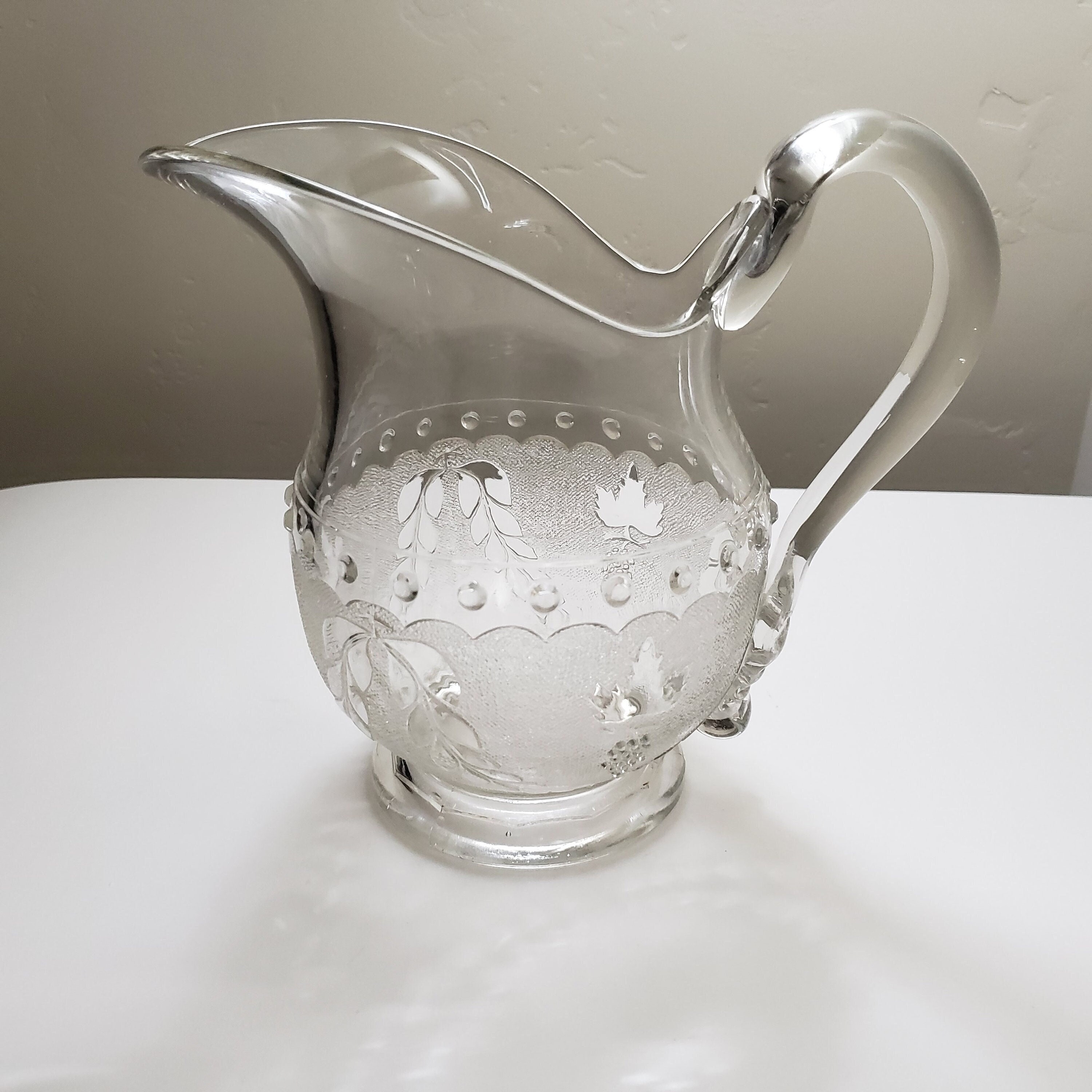 EAPG Stippled Grape Festoon Water Pitcher - Etsy