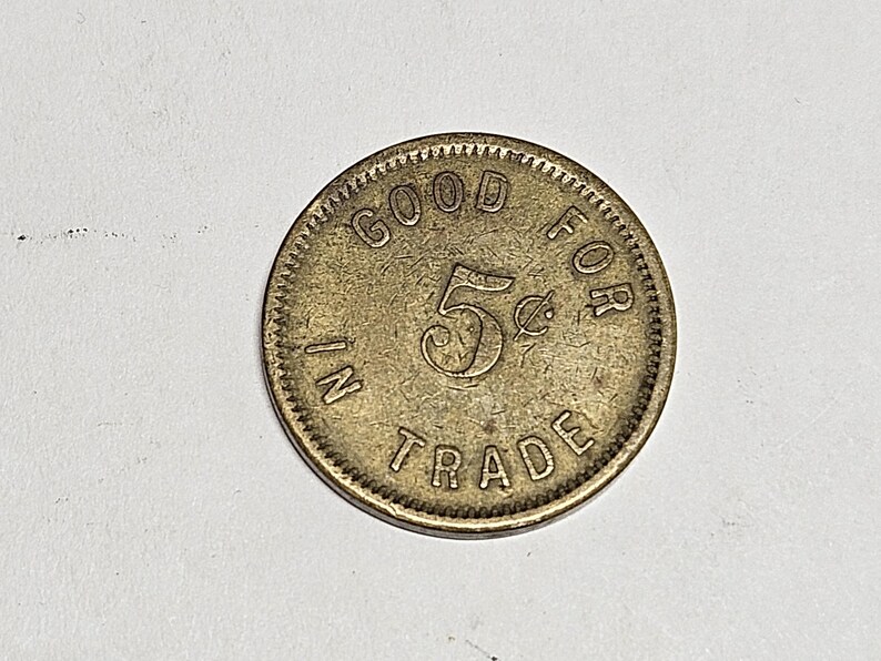 Early Good for 5 Cents Trade Token - Etsy