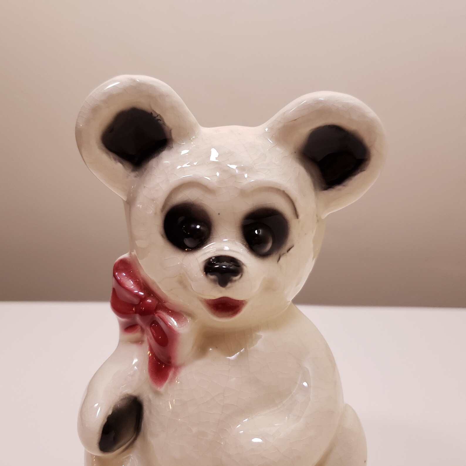 Royal Copley Ceramic White Teddy Bear Vase - Etsy