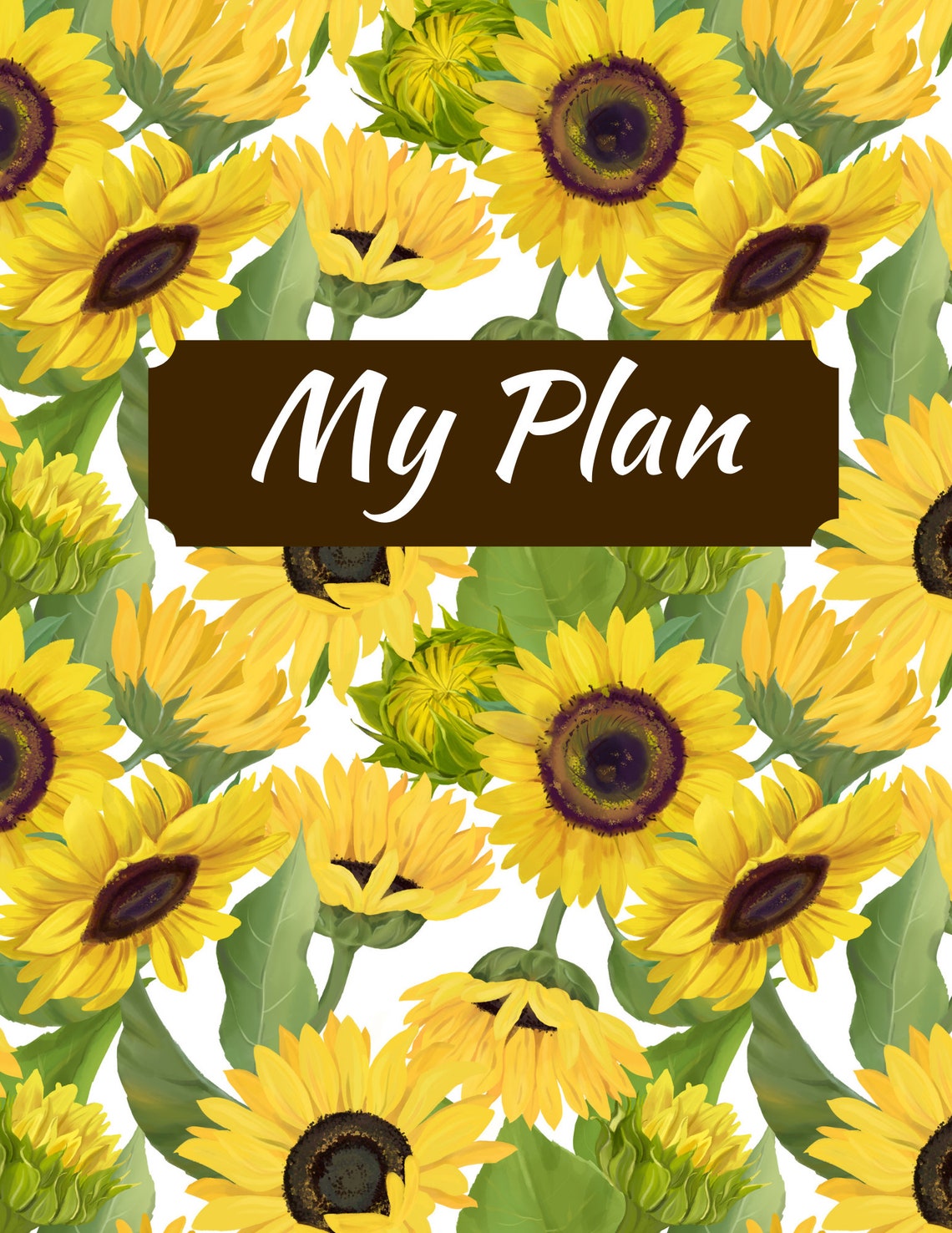 Printable Planner Sunflower Theme, Daily, Weekly, Monthly, Yearly ...