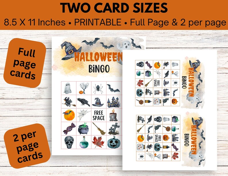 Printable Halloween Bingo Game, Family Friendly Party Activity for Kids ...