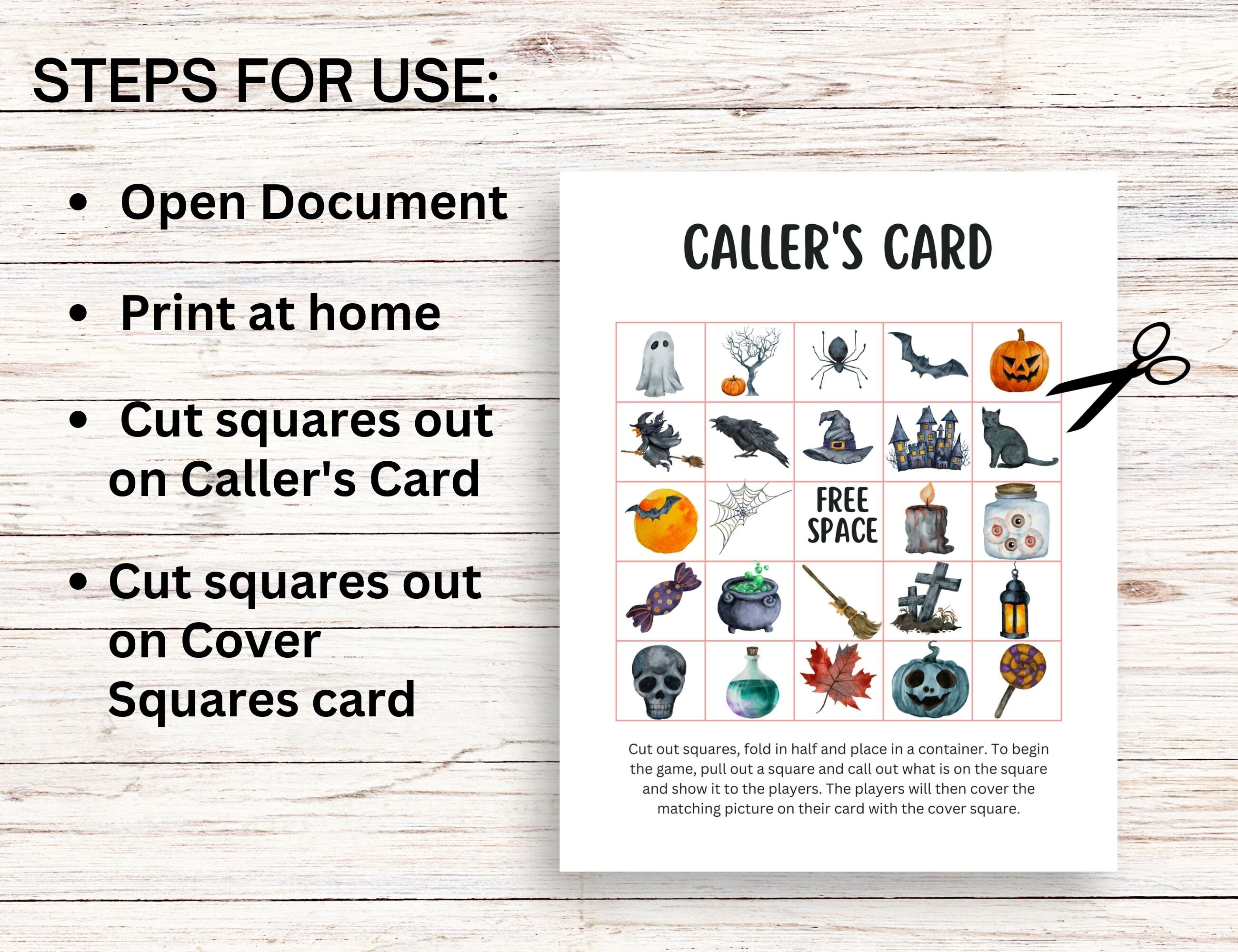 Printable Halloween Bingo Game, Family Friendly Party Activity for Kids ...