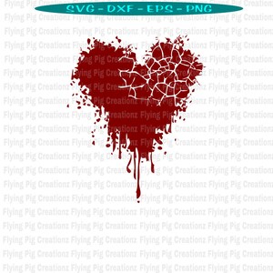 Broken Heart Bleeding Cracked Unlove Unloved Grunge Distressed - SVG ...