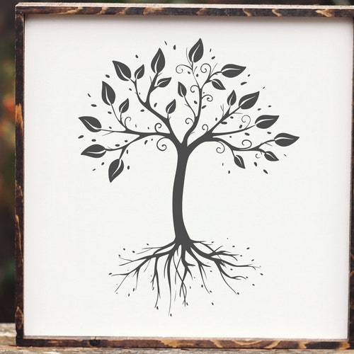Tree of Life SVG File Roots Leaves Symbol Yoga Meditation - Etsy