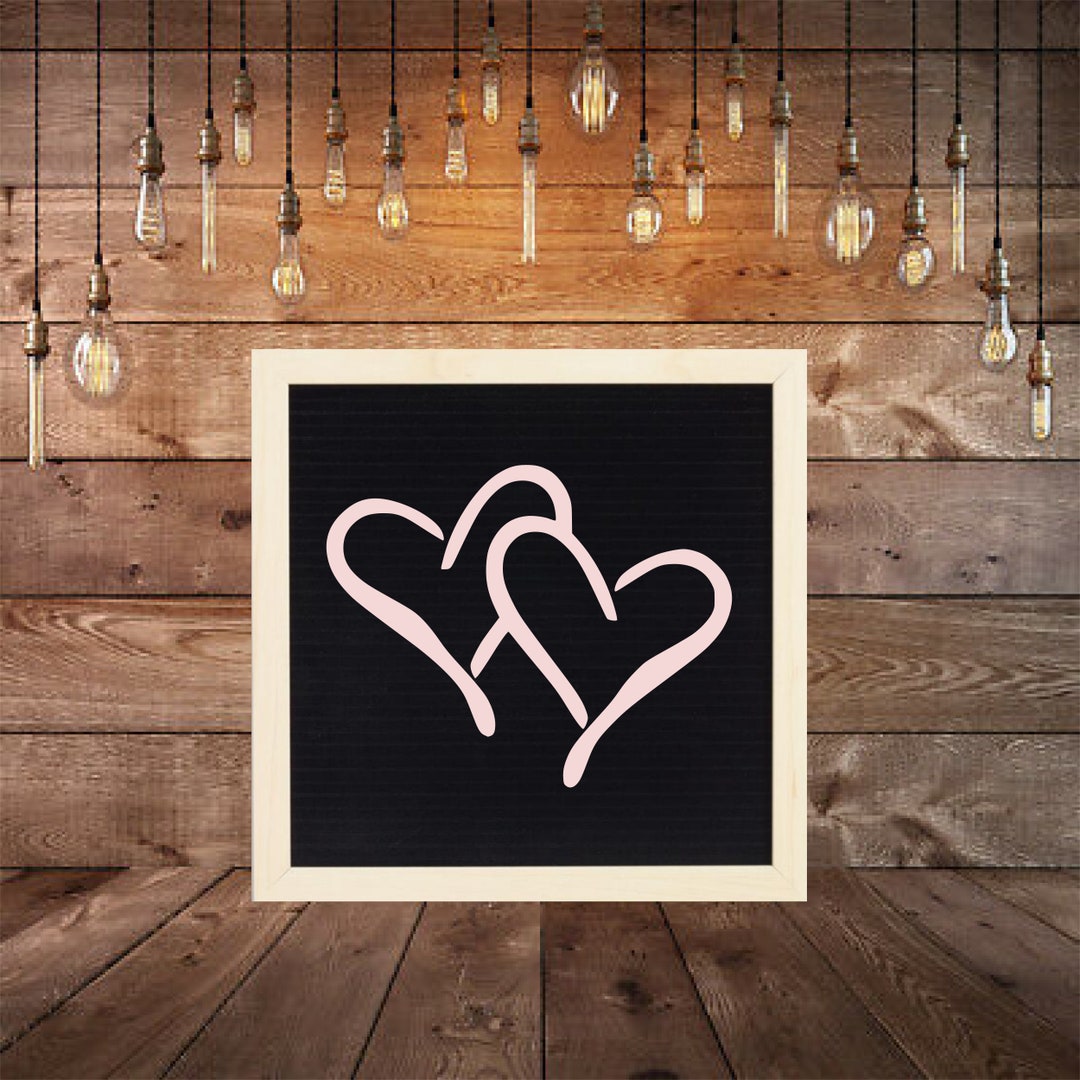 Intertwined Hearts SVG File Wedding Hearts Svg Double Hearts - Etsy