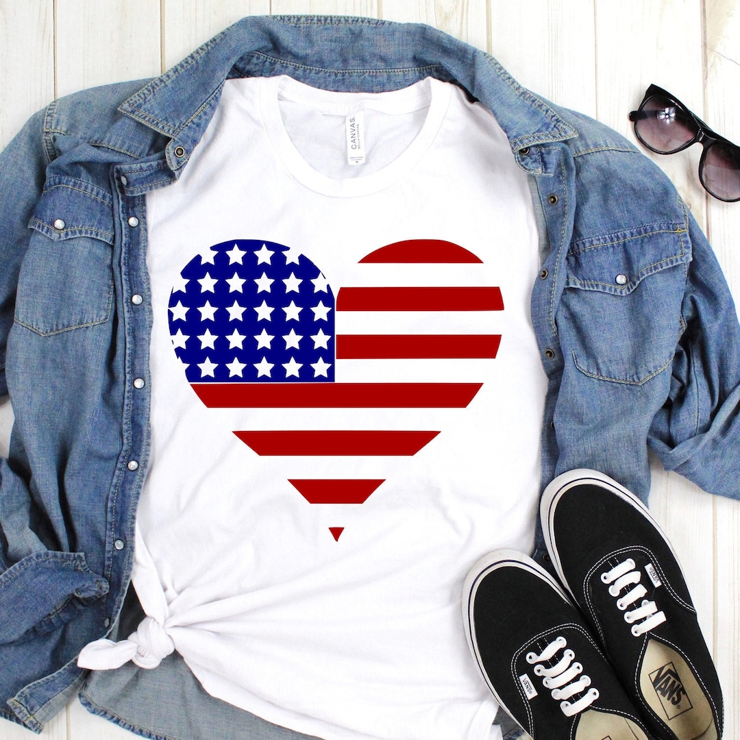 Flag Svg, Flag Heart Svg, USA Flag Svg, American Flag Svg, American ...