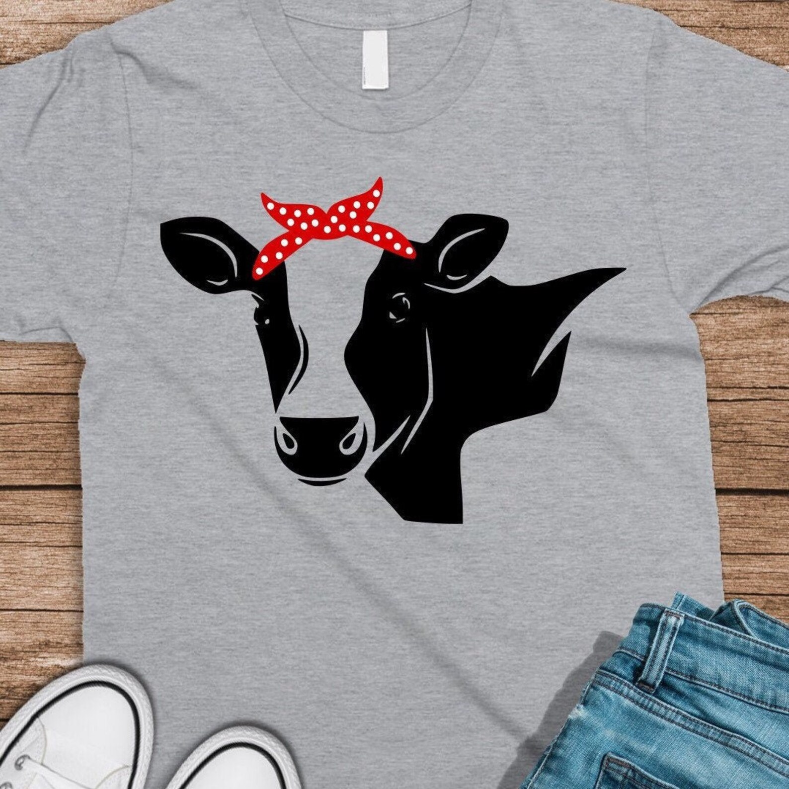 Cow Svg Cow With Bandana Svg Heifer Please Svg Show Cow - Etsy