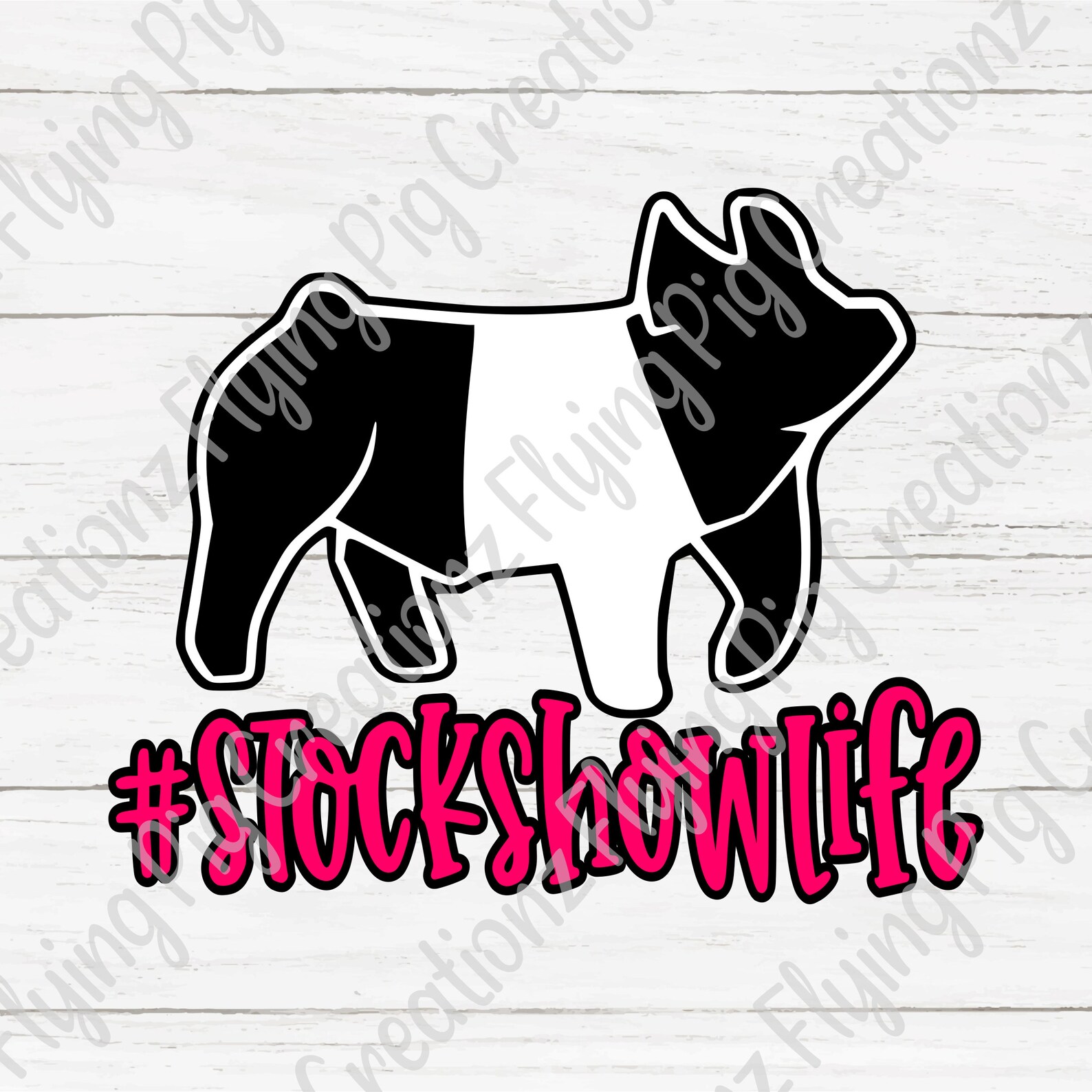 Farm Life Svg Stock Show Life Svg Hampshire Pig Svg Hamp - Etsy