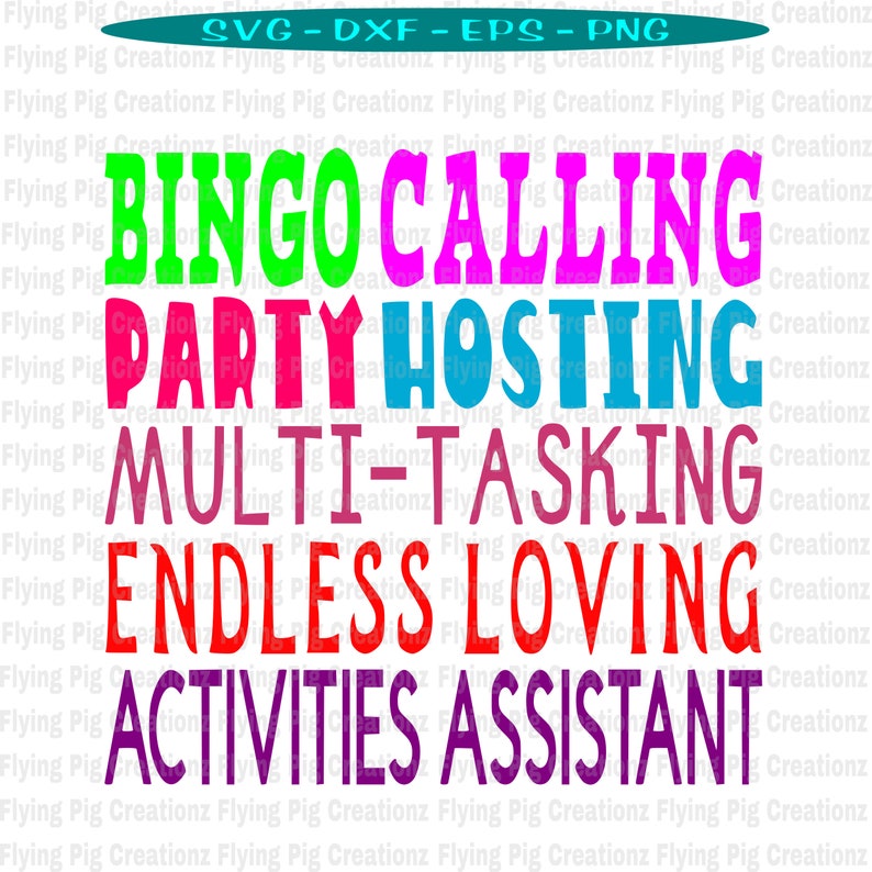 Activities Assistant Svg Bingo Svg Bingo Calling Svg - Etsy