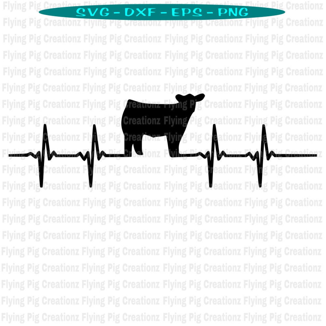 Cow SVG Cow Ekg Svg Cow Love Svg Heart Beats for Cows Svg - Etsy Canada