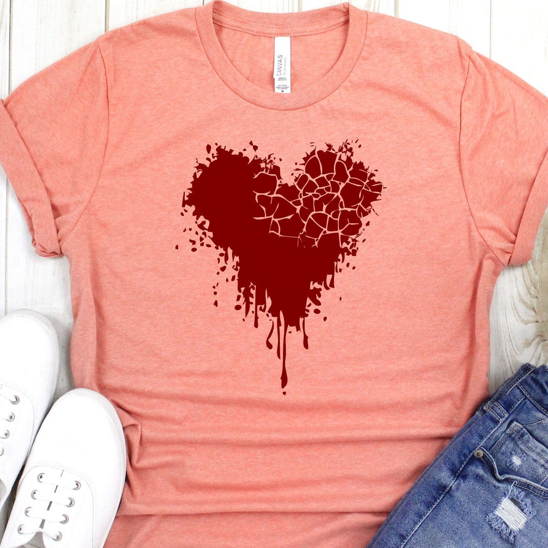 Broken Heart Bleeding Cracked Unlove Unloved Grunge Distressed - SVG ...