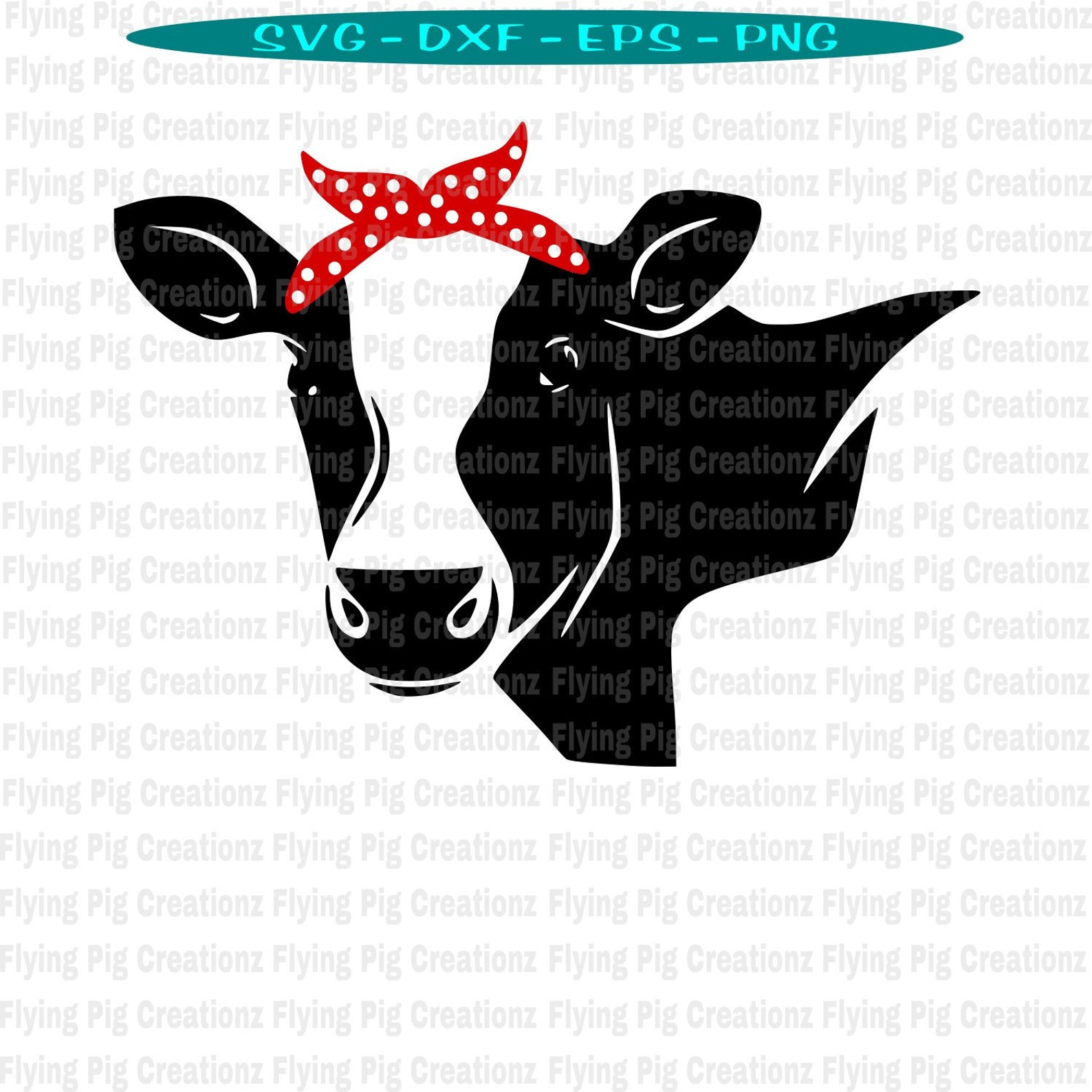 Cow Svg Cow With Bandana Svg Heifer Please Svg Show Cow - Etsy