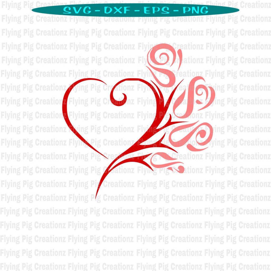 Heart With Roses Svg Roses Svg Heart Svg Wedding Heart Svg - Etsy