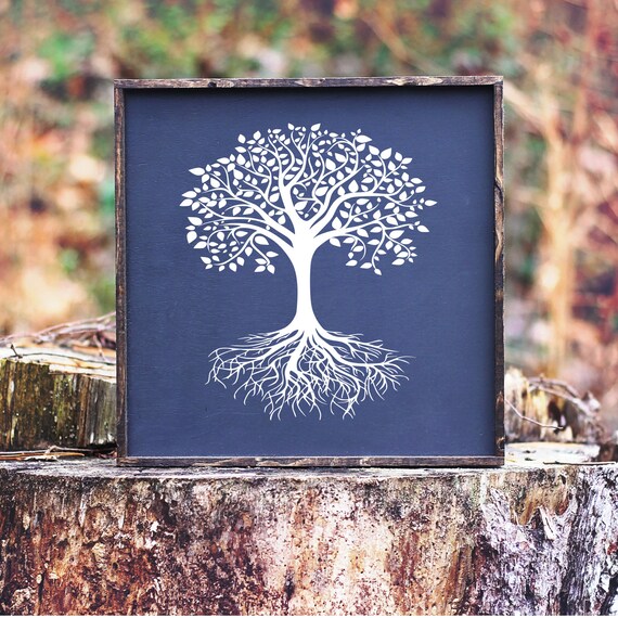 Tree of Life SVG File Roots Leaves Symbol Yoga Meditation | Etsy Canada