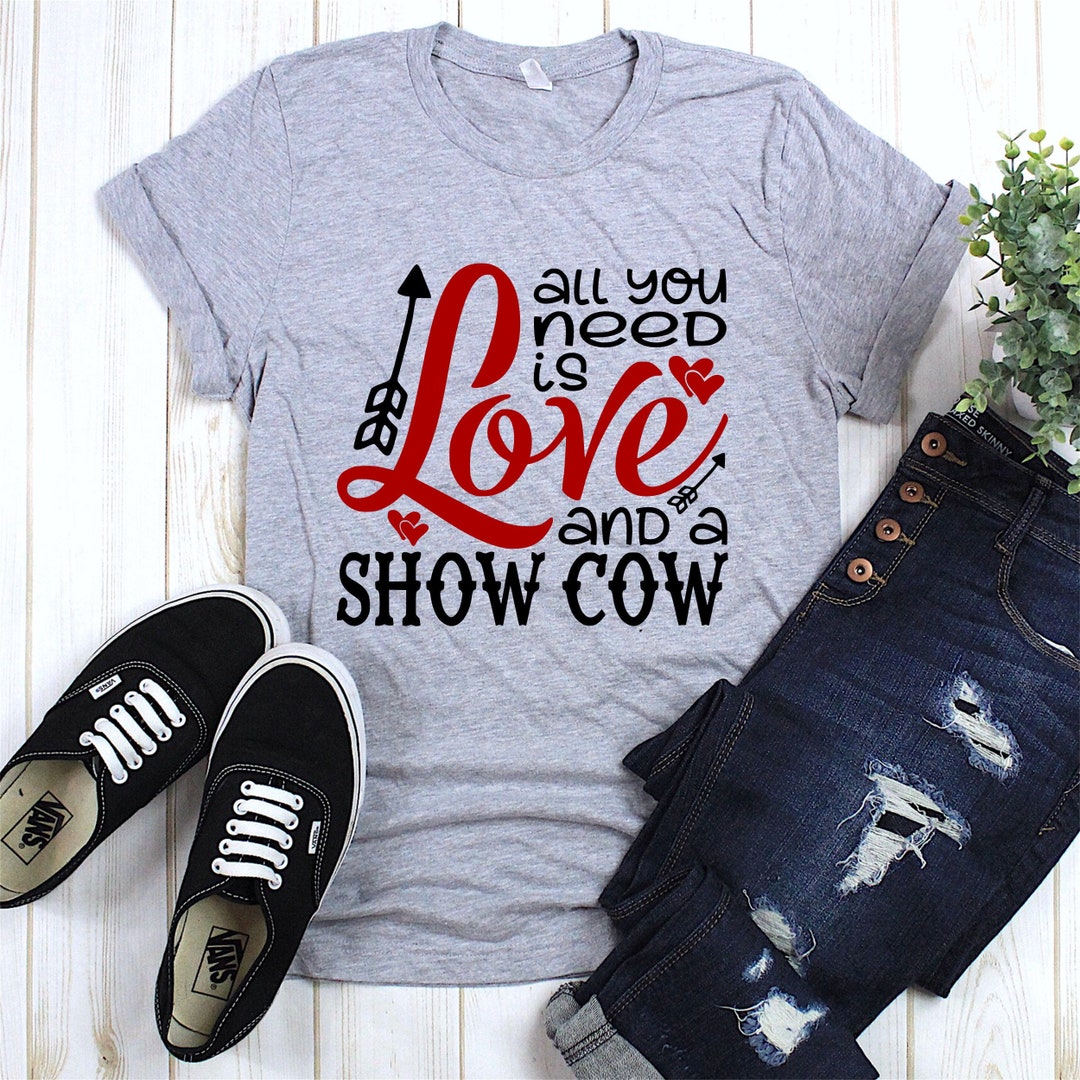 Cow Svg, Show Cow Svg, Love Show Cow Svg, Love and a Show Cow Svg, All ...