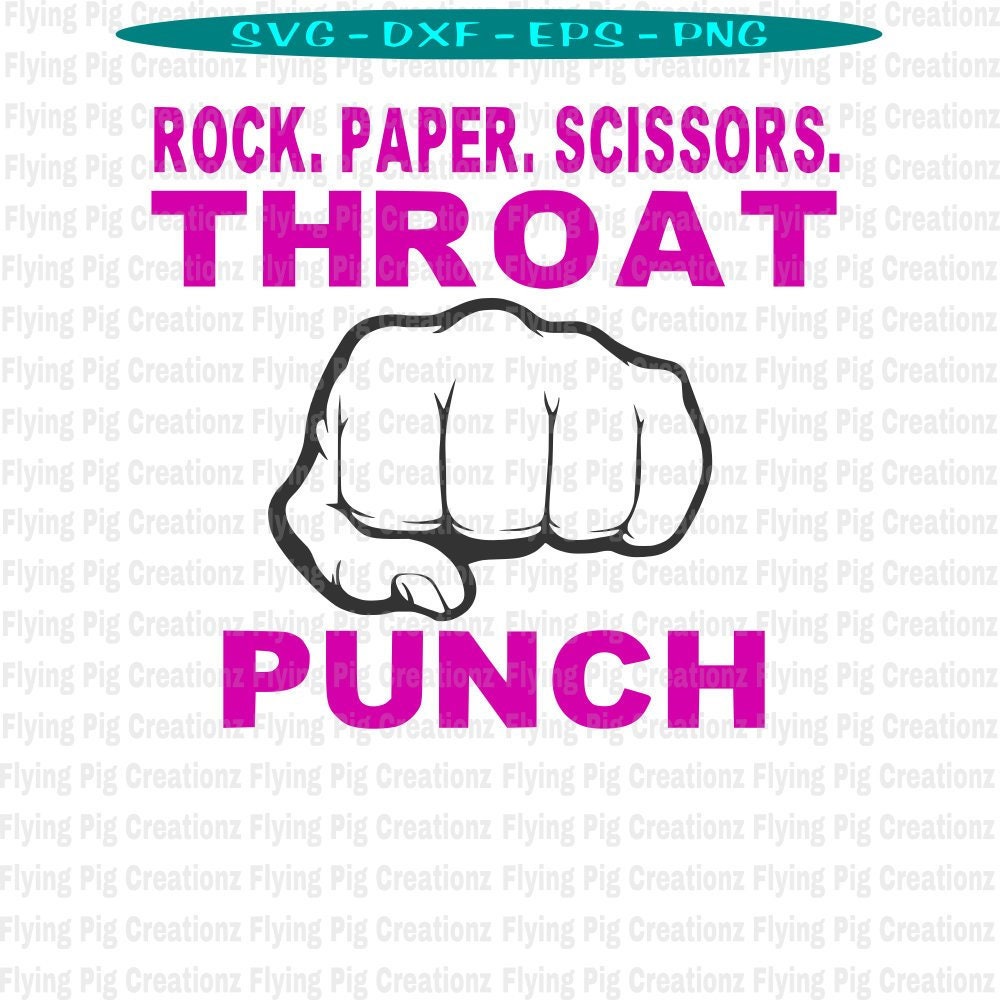 Rock Paper Scissors Throat Punch Fist Bump Shoot Zip It Shut - Etsy