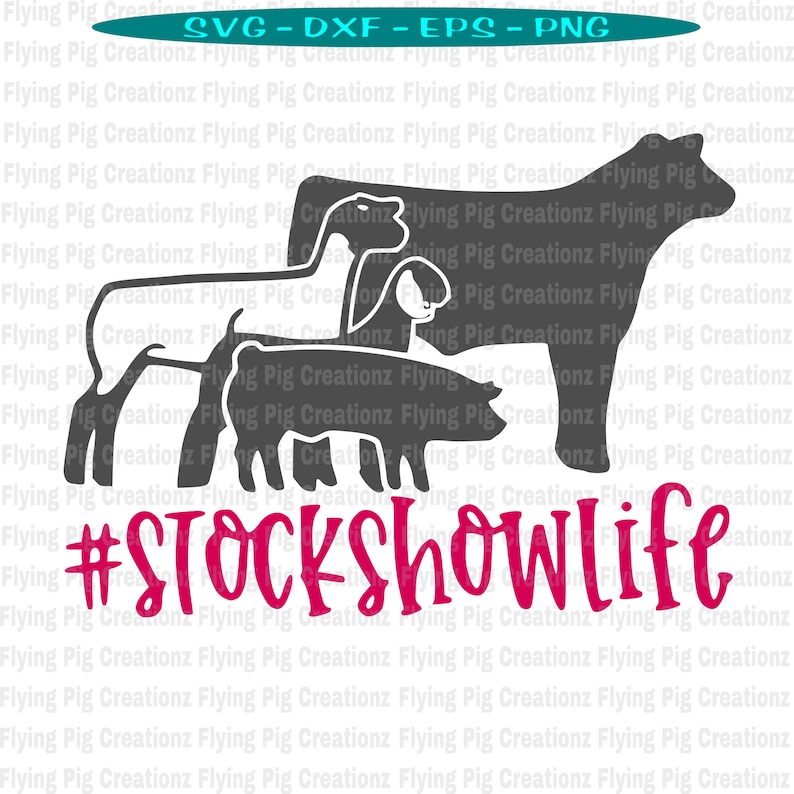 Stock Show Life svg Farm Life svg Livestock svg Pig svg 4H | Etsy