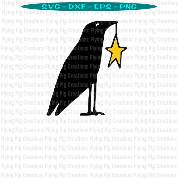 Primitive Crow Clipart